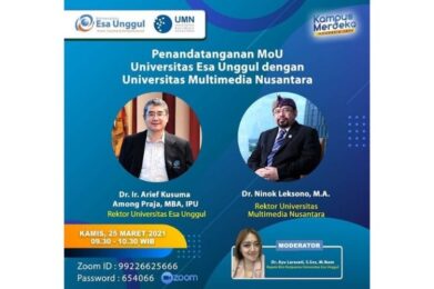 Penandatanganan MoU antara Universitas Multimedia Nusantara dengan Universitas Esa Unggul ...