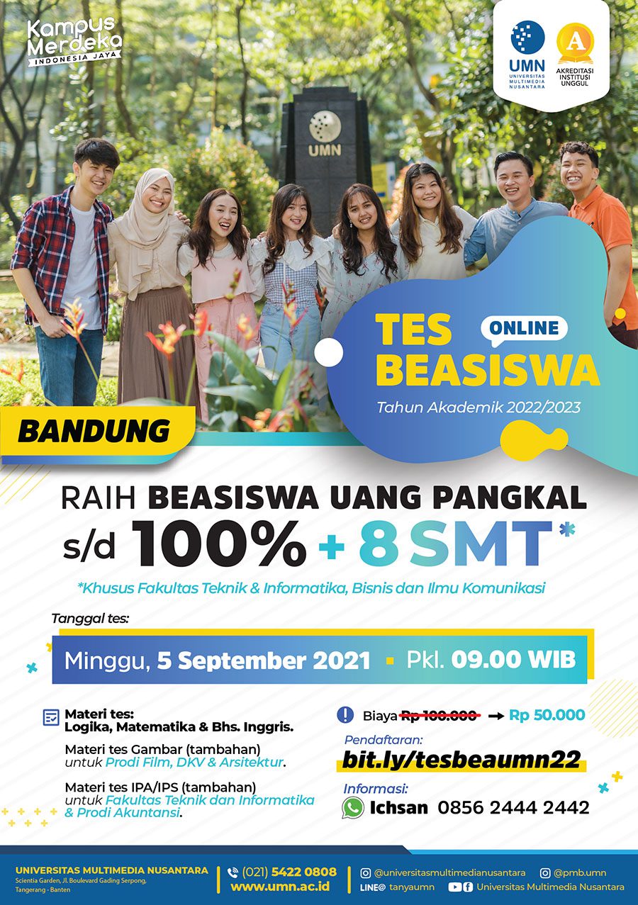 Tes beasiswa Bandung | Universitas Multimedia Nusantara