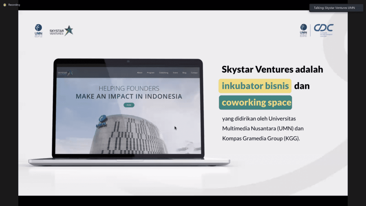 Dukung Mahasiswa Jadi Wirausaha Muda, Skystar Ventures dan CDC UMN ...