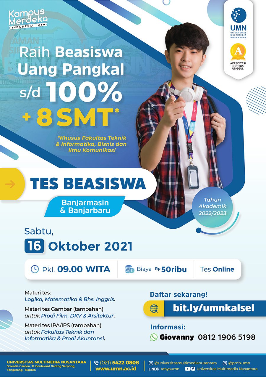 Tes beasiswa Banjarmasin | Universitas Multimedia Nusantara