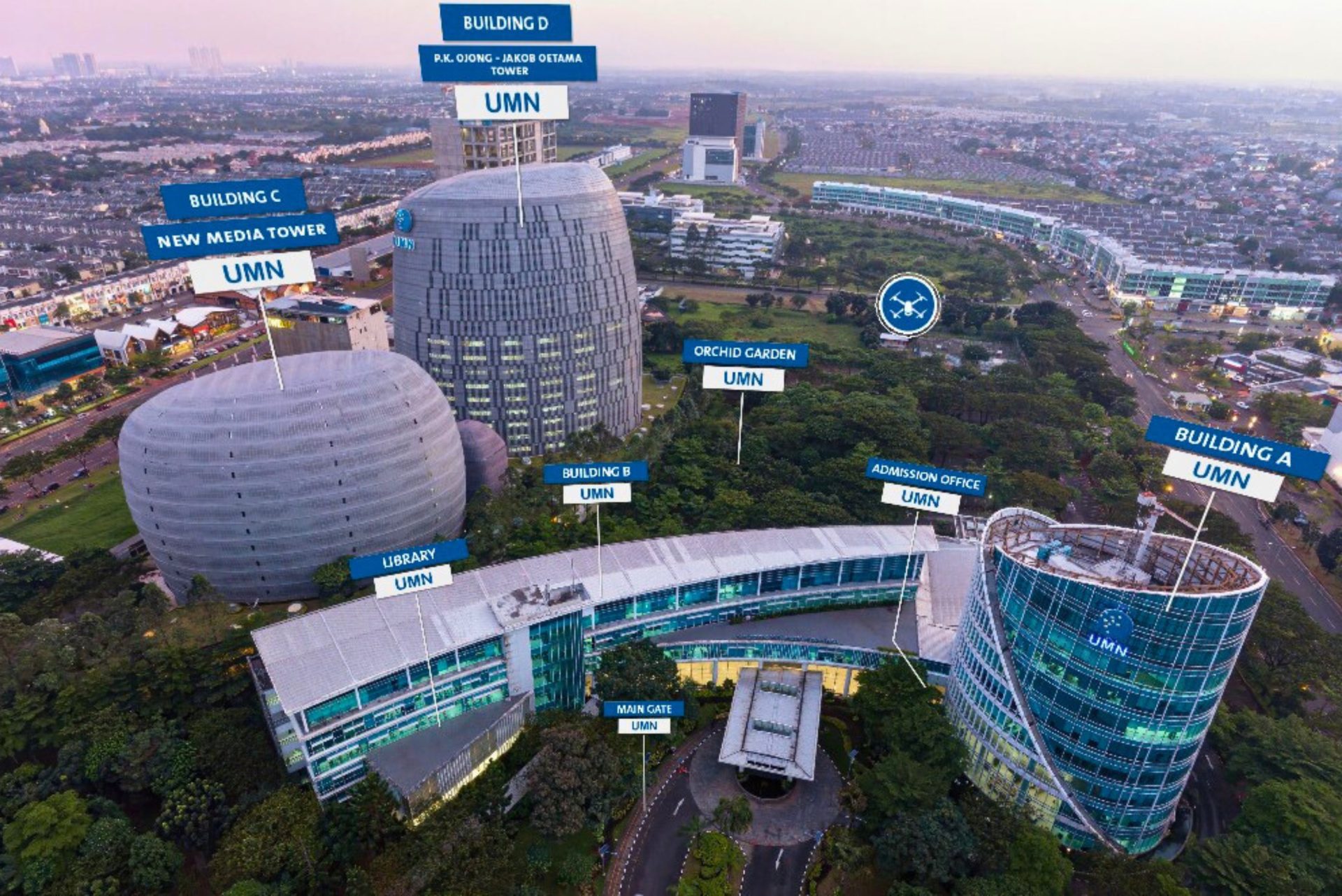 Menilik Keindahan Pemandangan lewat Desain Gedung Kampus UMN yang Unik ...